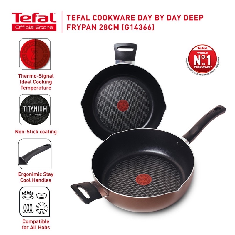 TEFAL deep frypan 28cm | Shopee Malaysia