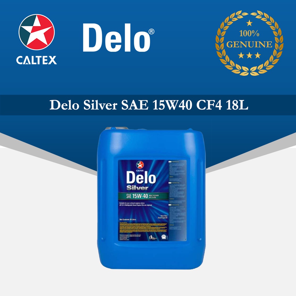 Diesel Engine Oil Caltex Delo Silver Multigrade SAE 15W40 - CF4(18L ...
