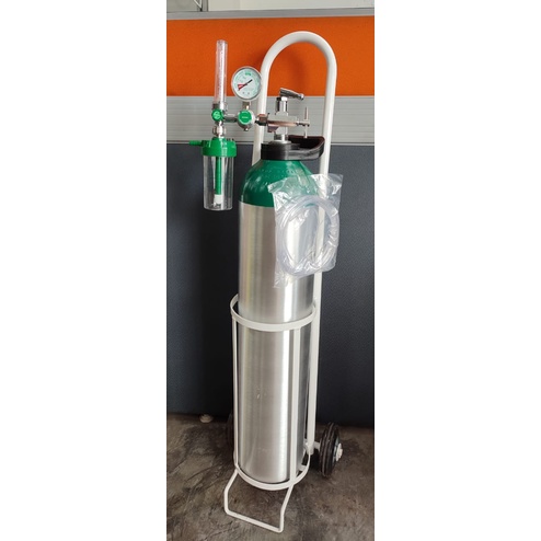 10L ALUMINIUM PORTABLE MEDICAL OXYGEN CYLINDER C/W GAS (1.4M3) (1 SET ...