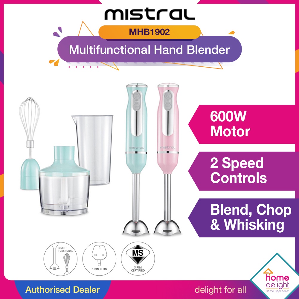 Mistral Multifunctional Hand Blender (600W) [ MHB1902 ] | Shopee Malaysia