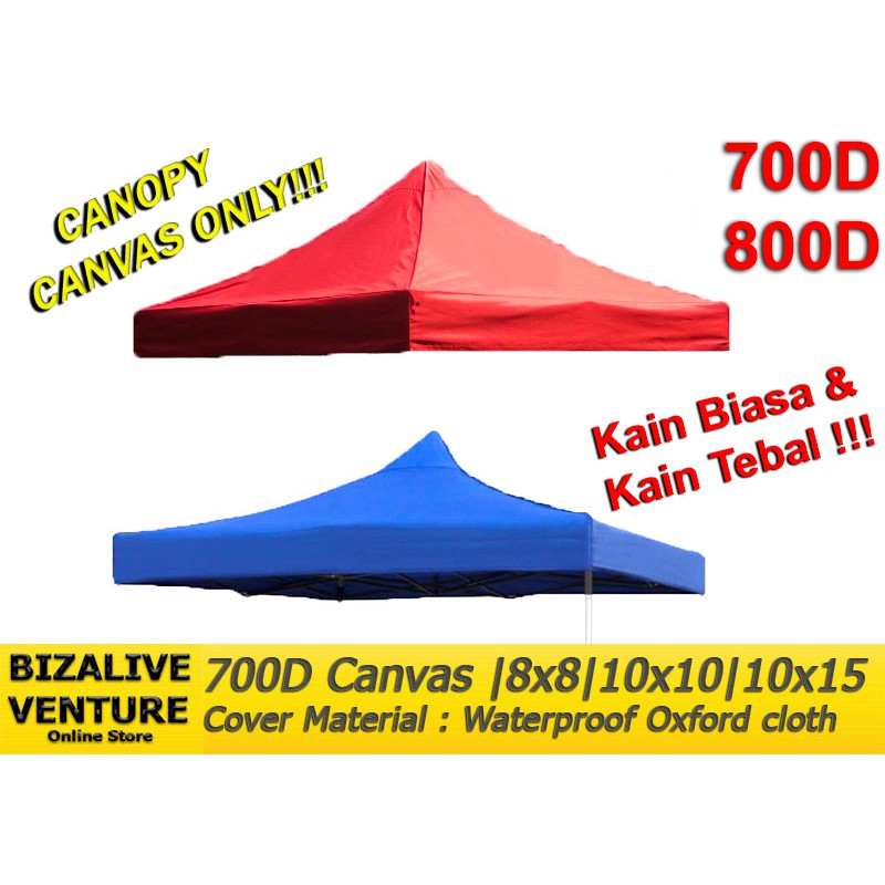 (8x8 / 10x10 / 10x15) Canvas Canopy Standard And Thick | Kanopi Kanvas ...