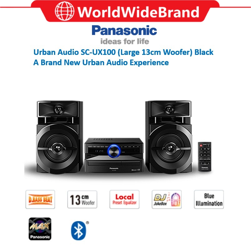 Panasonic SC-UX100 HIFI SYSTEM 300W BLUETOOTH SC-UX100GSXK | Shopee ...