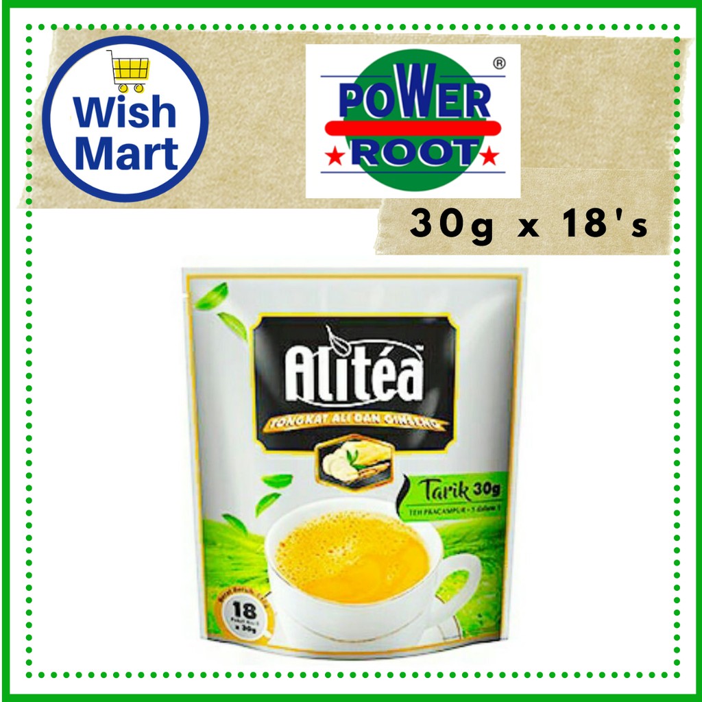 POWER ROOT Ali Tea Teh Tarik Tongkat Ali dan Ginseng 5in1 30g x 18's ...