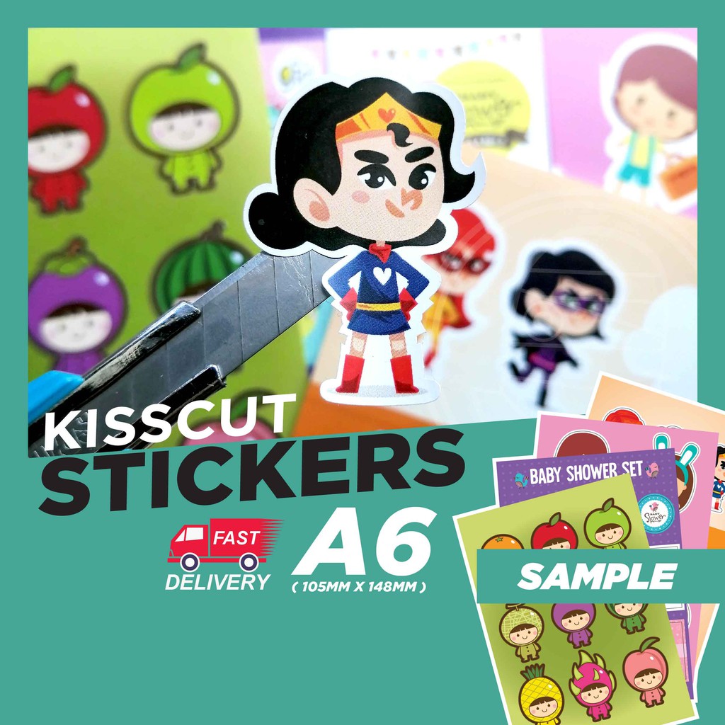 A6 STICKER sheet with cutting (print your own design) | Shopee Malaysia