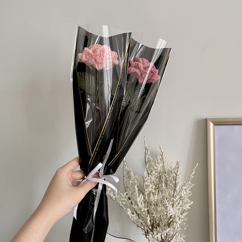 Crochet Single Flower Bouquet 🌹 | Shopee Malaysia