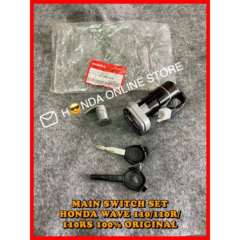 Main Switch Key Set Kunci Honda Wave 110 / Wave 110R / Wave 110RS 100% ...