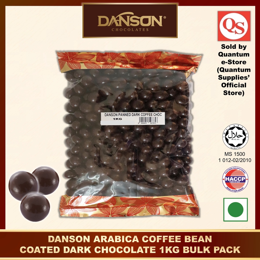 Danson Arabica Coffee Bean Coated Dark Chocolate 1kg Bulk Pack | Shopee ...