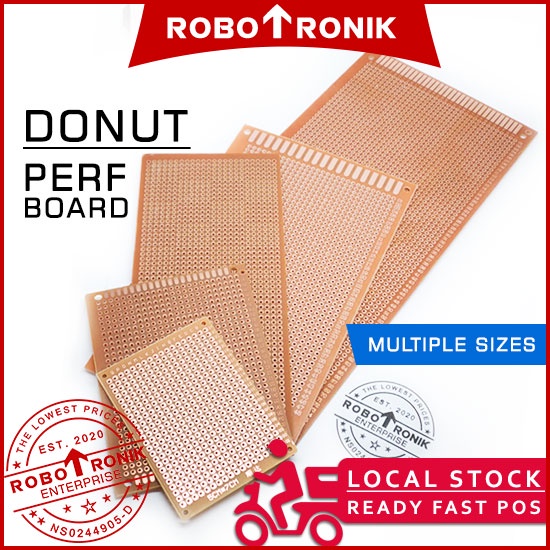 Donut (Perf) Board - Pitch 2.54mm Donutboard Perfboard Prototype PCB ...
