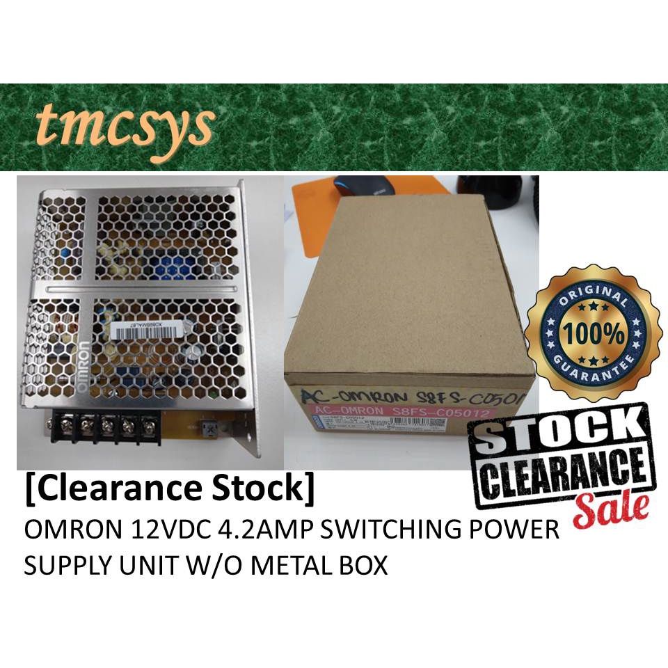 [Clearance Stock] Omron 12VDC 4.2AMP Switcing Power Supply Unit W/O ...