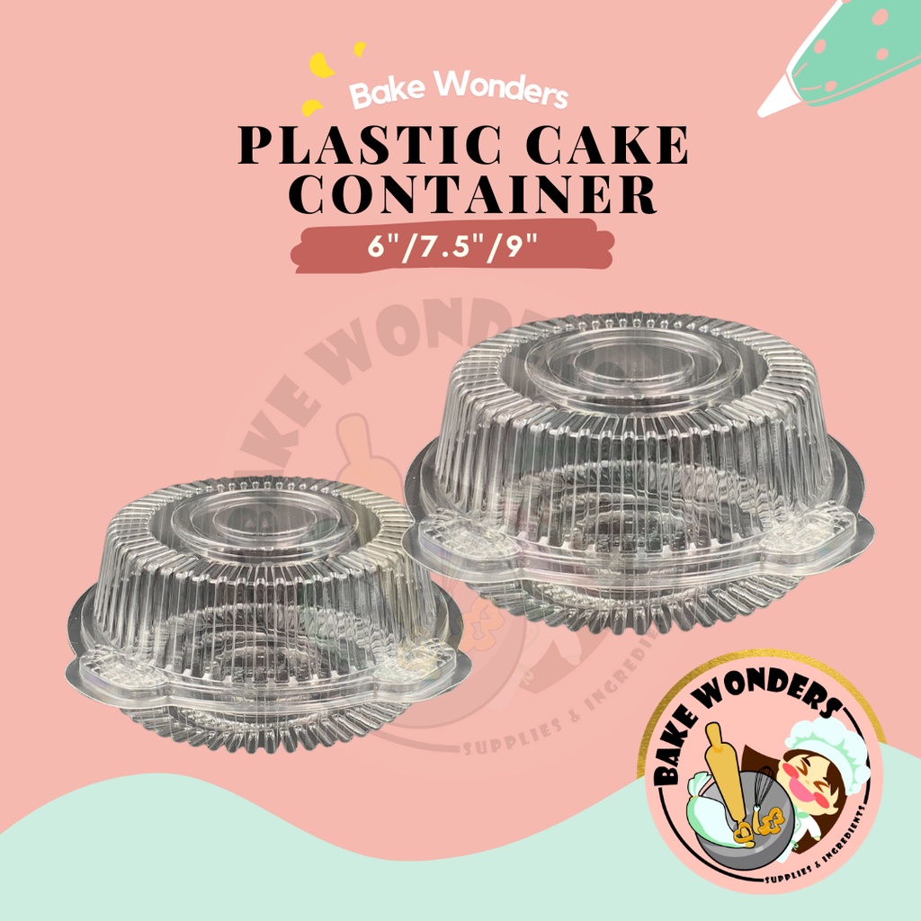 (50PCS/100PCS)Plastic Cake Container/ Round Plastic Cake/Round Plastic ...