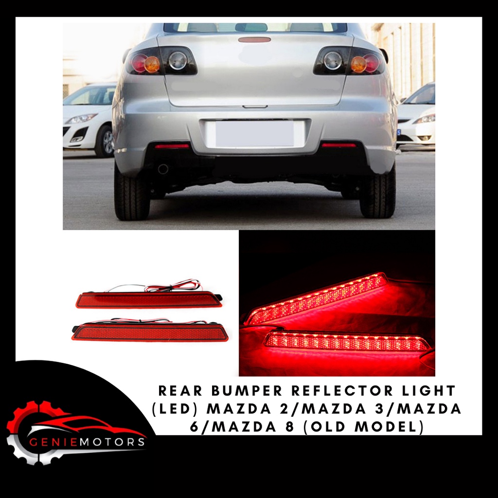 Rear Bumper Reflector Light (Led) Mazda 2/Mazda 3/Mazda 6/Mazda 8 (old ...