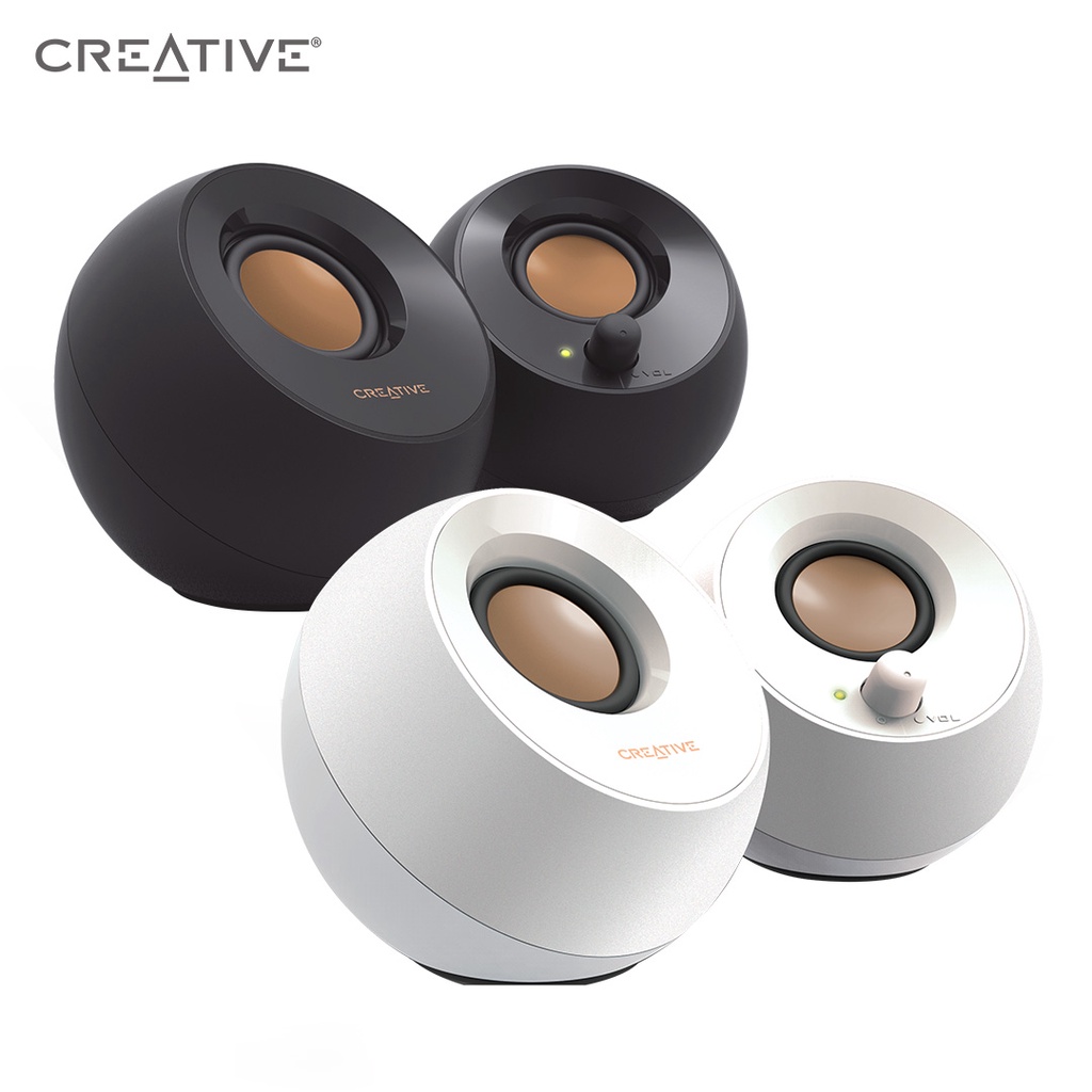 Creative Pebble 2.0 USB-Powered Desktop Speakers with Far-Field Drivers ...