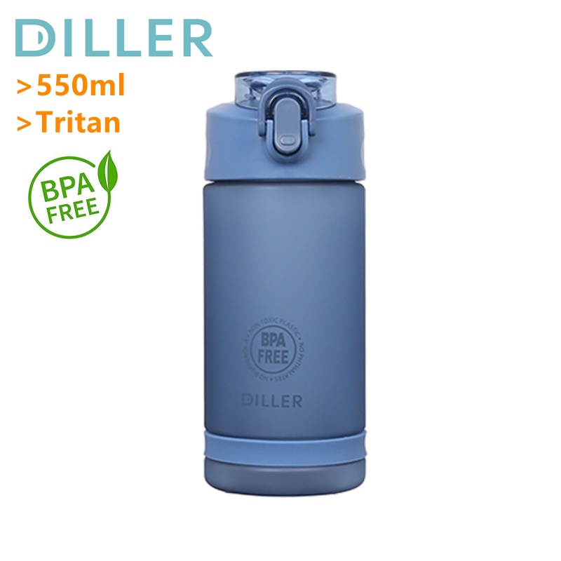 Diller Water Bottle With Straw Tritan Bpa Free LeakProof For Sport Drinking D24 (550ml) | Shopee ...