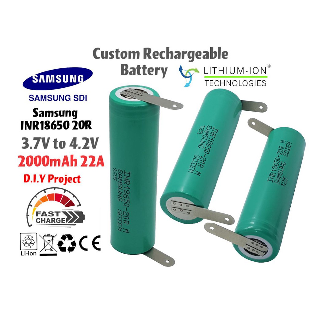 Rechargeable Battery Samsung 18650 Lithium Ion Battery 3.7V 4.2V ...