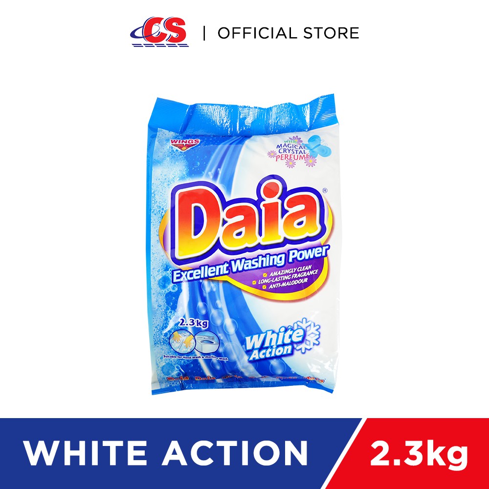 DAIA Detergent Powder White Action 2kg+300g | Shopee Malaysia