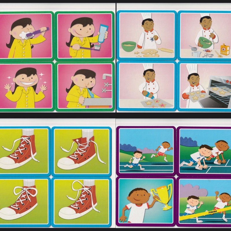 4 Scene Sequencing Cards (SOFT COPY) Speech Therapy / 4 Steps / Autism ...