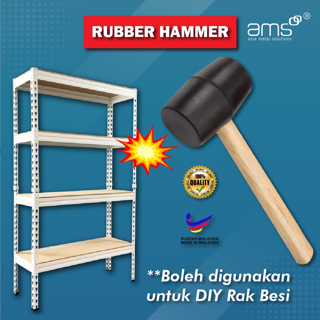 RNP Rubber Hammer / Rubber Mallet / Mallet Hammer / Tukul Getah / Solid ...
