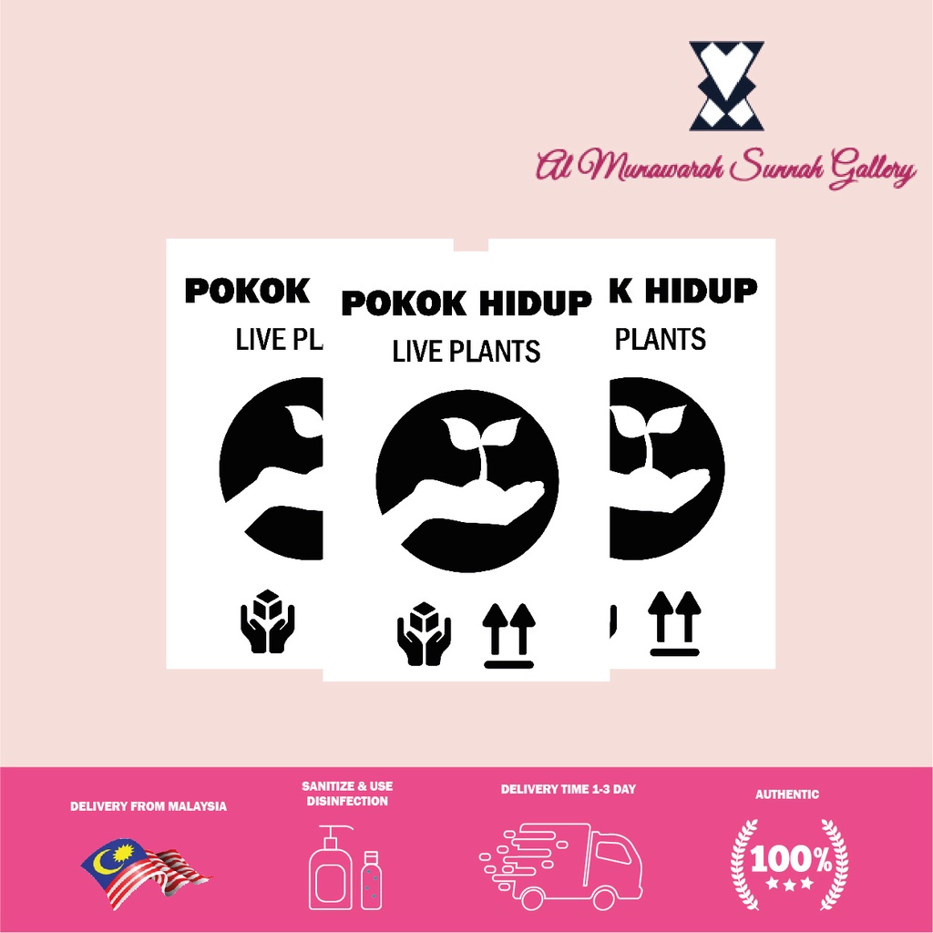 Stiker Fragile (Gambar pokok) FRAGILE STICKER PLANT INSIDE 1 PCS 10cm x ...