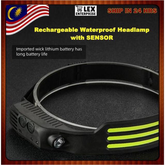 Rechargeable Waterproof Headlamp Flashlight Glare Headlight USB ...
