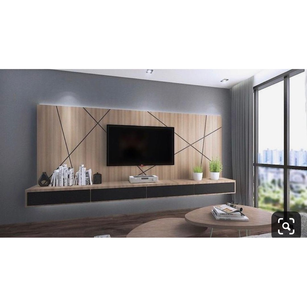 TV Cabinet Wall Mounted With Rack | Shopee Malaysia