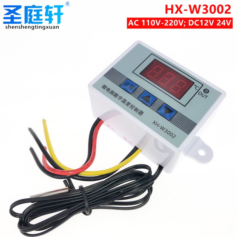 HX-W3002 12V 24V 110V 220V Professional Digital LED Temperature Controller 10A Thermostat ...