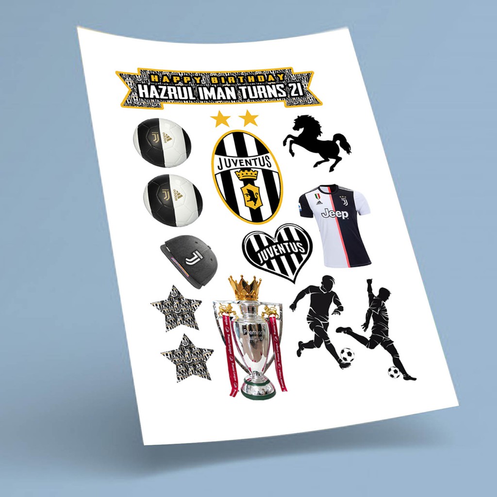 JUVENTUS CUSTOM NAME & AGE [JPEG FORMAT/FILE] [CAKE TOPPER] [PRINT ...