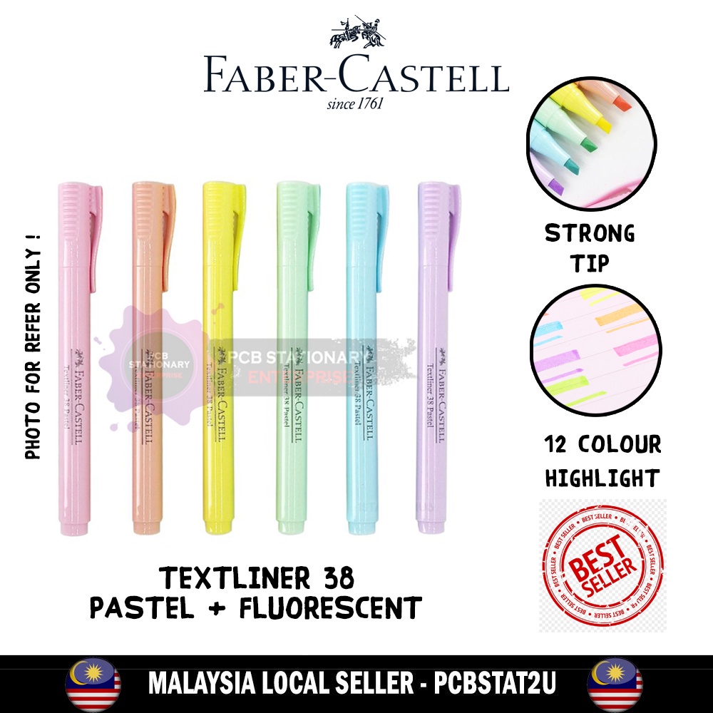 Faber-Castell Textliner 38 Hightlighter Pen - (1'pc) Fluorescent ...