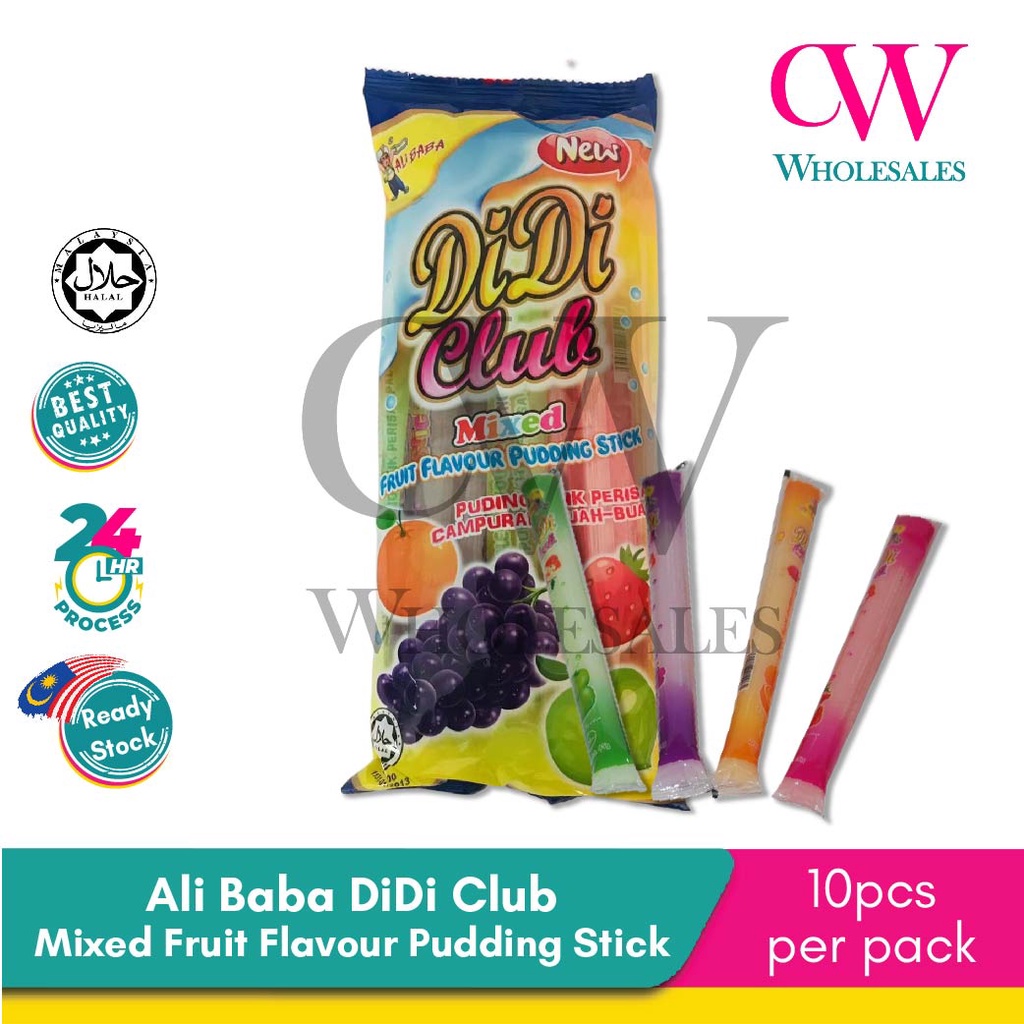 Ali Baba DiDi Club Mixed Fruit Flavour Pudding Stick 10pcs Puding Stik Perisa Campuran Buah ...