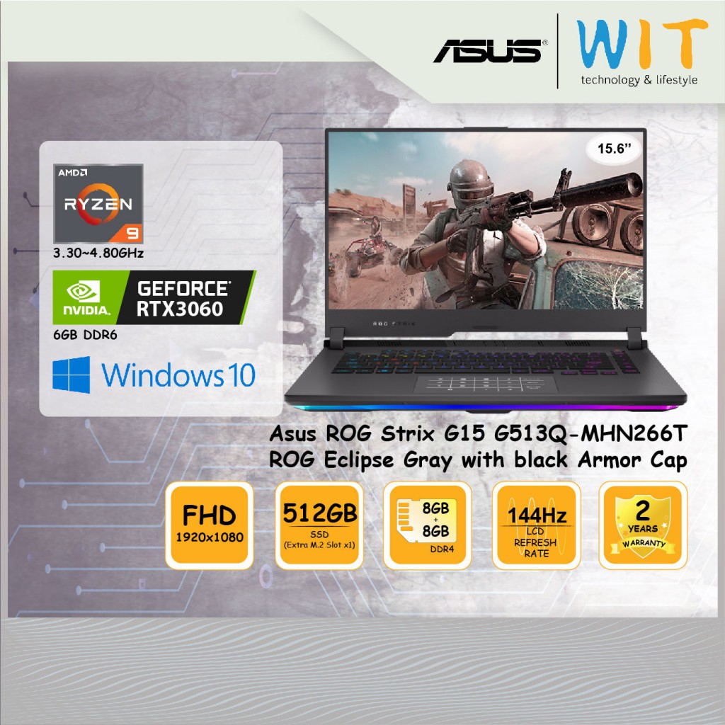 Asus rog strix g15 g513q-mhn266t/amd ryzen 9-5900hx 3.30~4.60ghz/8gb ...