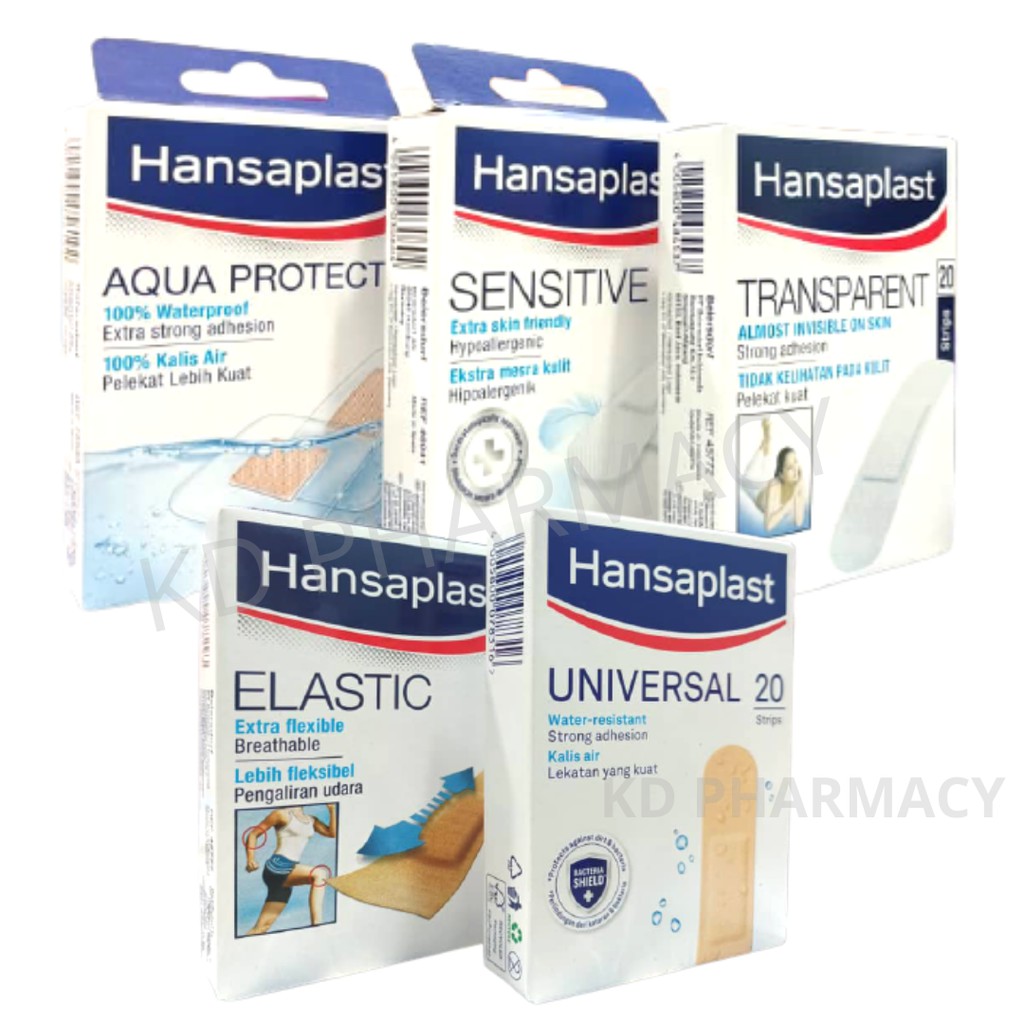 Hansaplast Plasters 20 strips (Transparent / Elastic / Universal ...