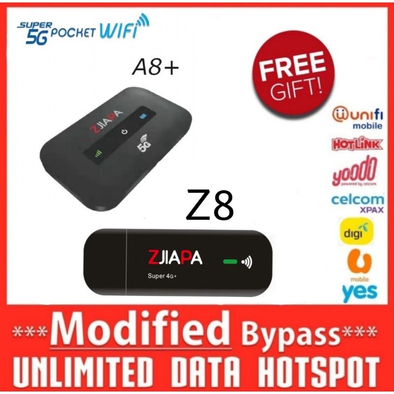 Modified Unlimited Portable 4G A8+ Z8 Wifi Modem MIFI Router Hotspot ...