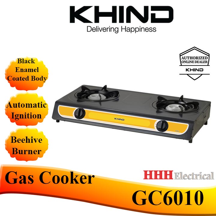 KHIND Gas Cooker With Bee Hive Burner GC6010/ Dapur Gas Khind GC6010 ...