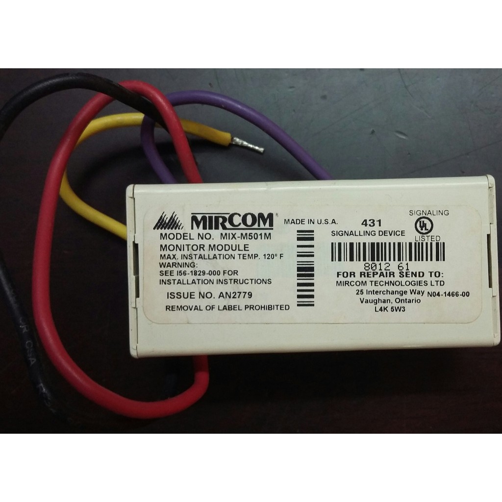 Mircom Mini Monitor Module Mix M501m Shopee Malaysia