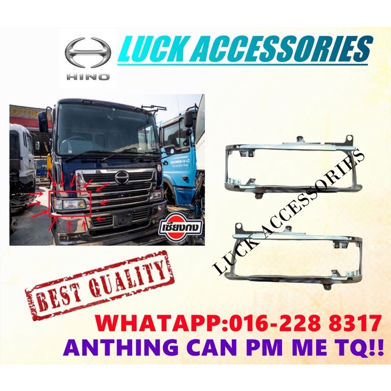 HINO PROFIA HEAD LAMP RIM NEW CHROME SET | Shopee Malaysia