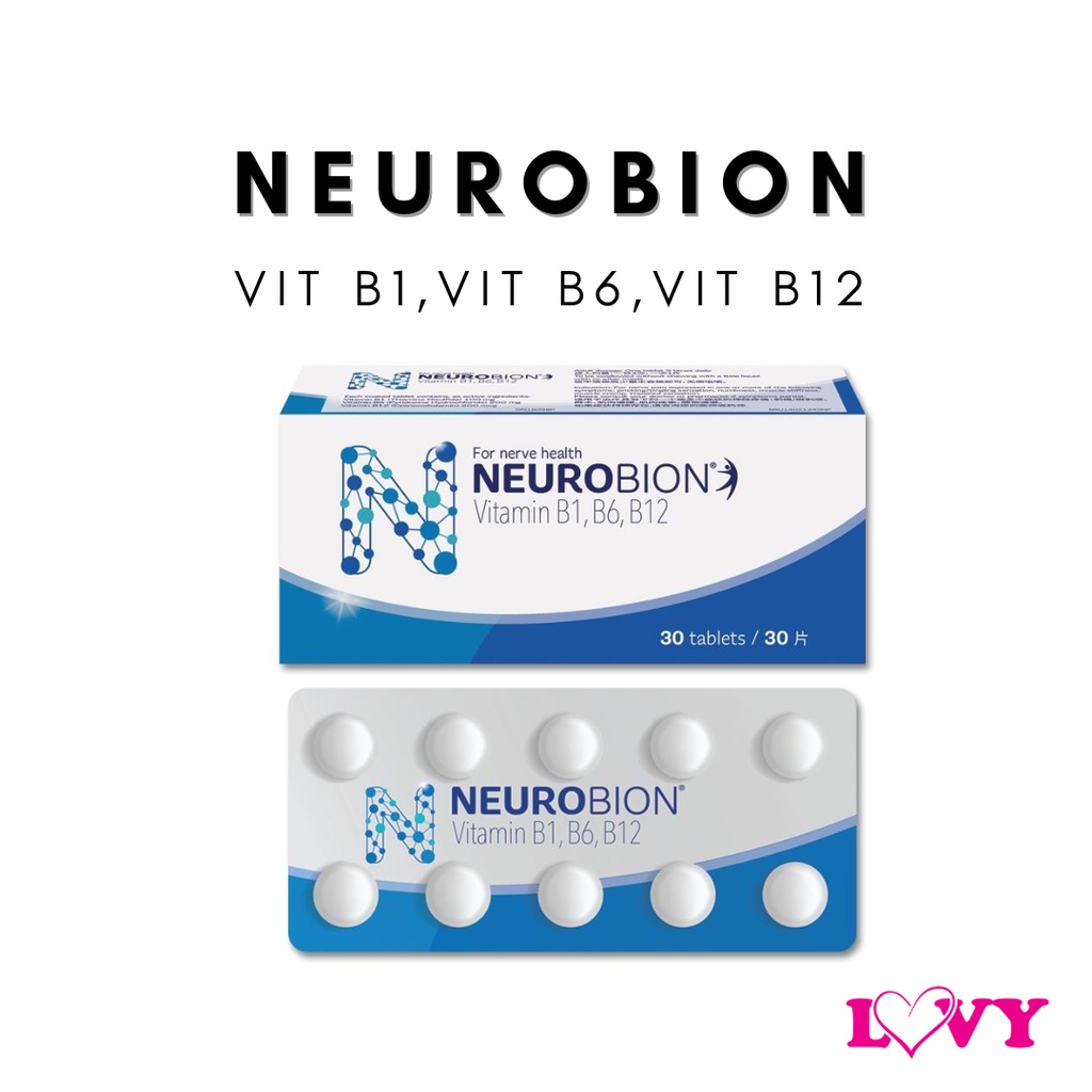NEUROBION TAB (VIT B1, VIT B6, VIT B12) - Nerve Pain relief | Shopee ...