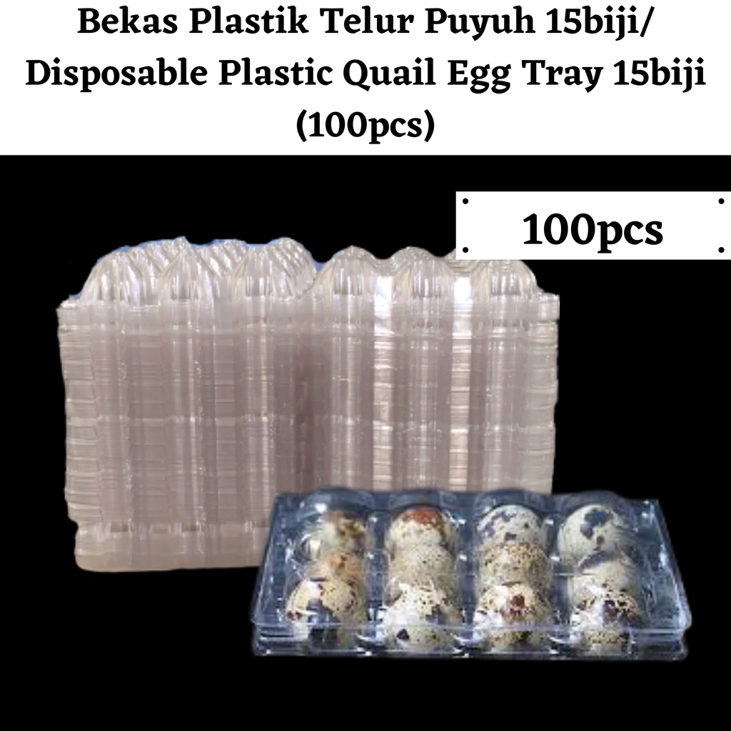 (Ready Stock)Bekas Plastic Telur Ayam Puyuh 15biji(100pcs)/Disposable ...