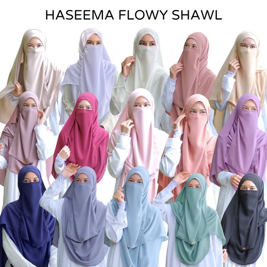 Shawl Labuh Haseema Flowy Shawl (haseema brand) | Shopee Malaysia