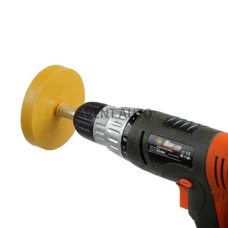 RUBBER ERASER WHEEL WITH DRILL ADAPTER TOOL KIT - ADHESIVE REMOVER TOOL ...