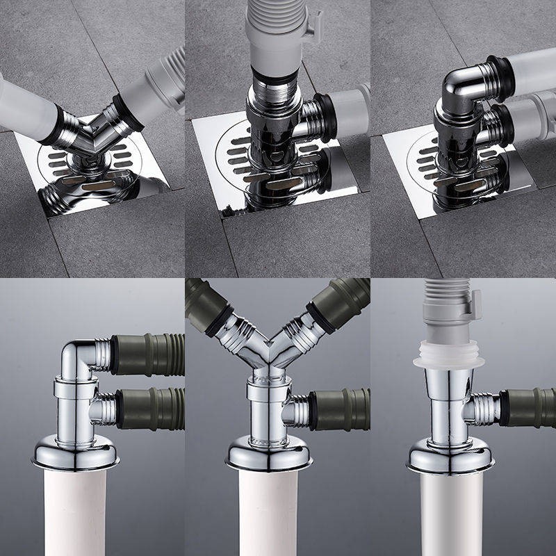 Mesin basuh。 Double Washing Machine Breast Underwater Pipe Drain Three ...