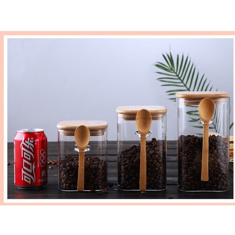 Glass canister organizer..Food Storage..Kaca Balang Kedap Udara with ...