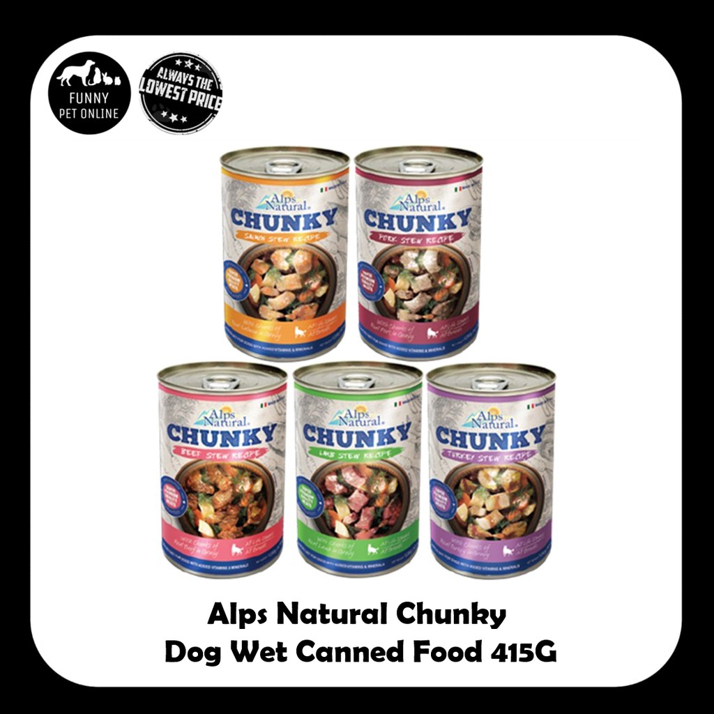 Alps Natural Chunky Dog Wet Canned Food 415G# Dog Canned Food | Shopee ...
