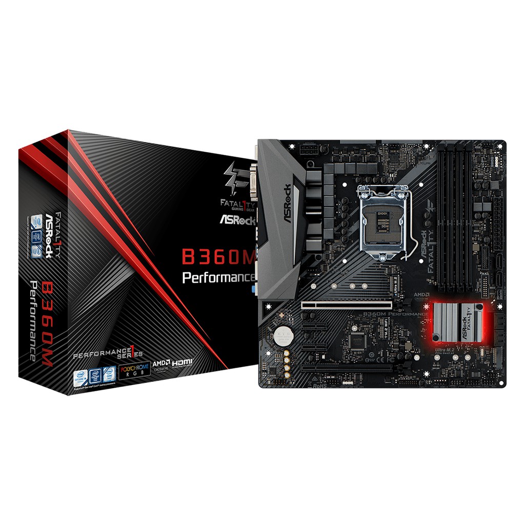 ASROCK B360M PERFORMANCE SOCKET 1151 MOTHERBOARD # B360M-PERFORMANCE/M ...