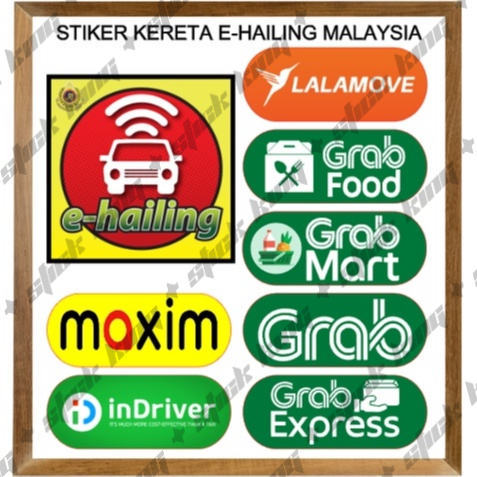 STIKER KERETA E-HAILING MALAYSIA - GLOSSY & WATERPROOF [TAHAN PUDAR ...