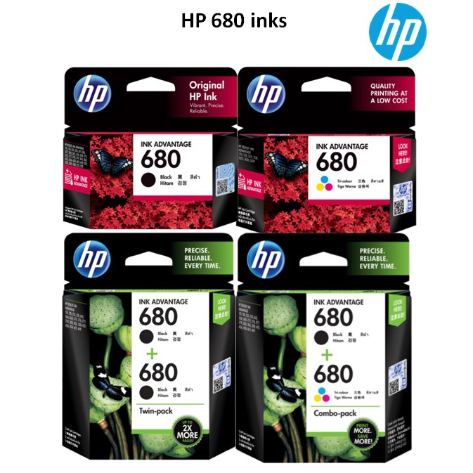 HP 680 ( Black , Tri-Color ) Original Ink Advantage Cartridges | Shopee ...