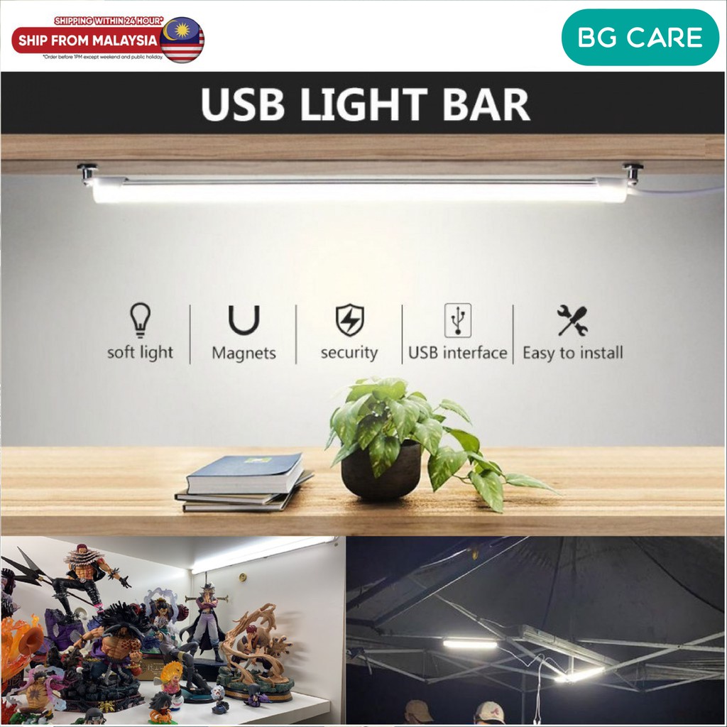 USB LED Light Bar Strip Hard Bar Tube Portable DC 5V Emergency Fishing ...
