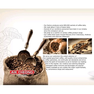 ORIGINAL Aik Cheong Coffee Mix_Regular / Brown / Coffee /Aik cheong- 30S x 20GM (EXP-2023 ...