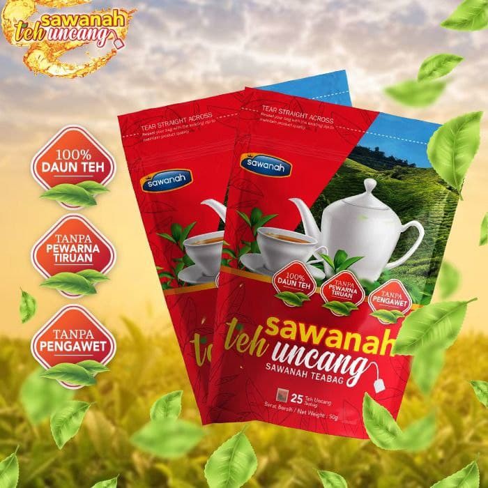 TEH UNCANG SAWANAH. 100% ASLI Tanpa Pengawet Tanpa Pewarna 25 Uncang ...