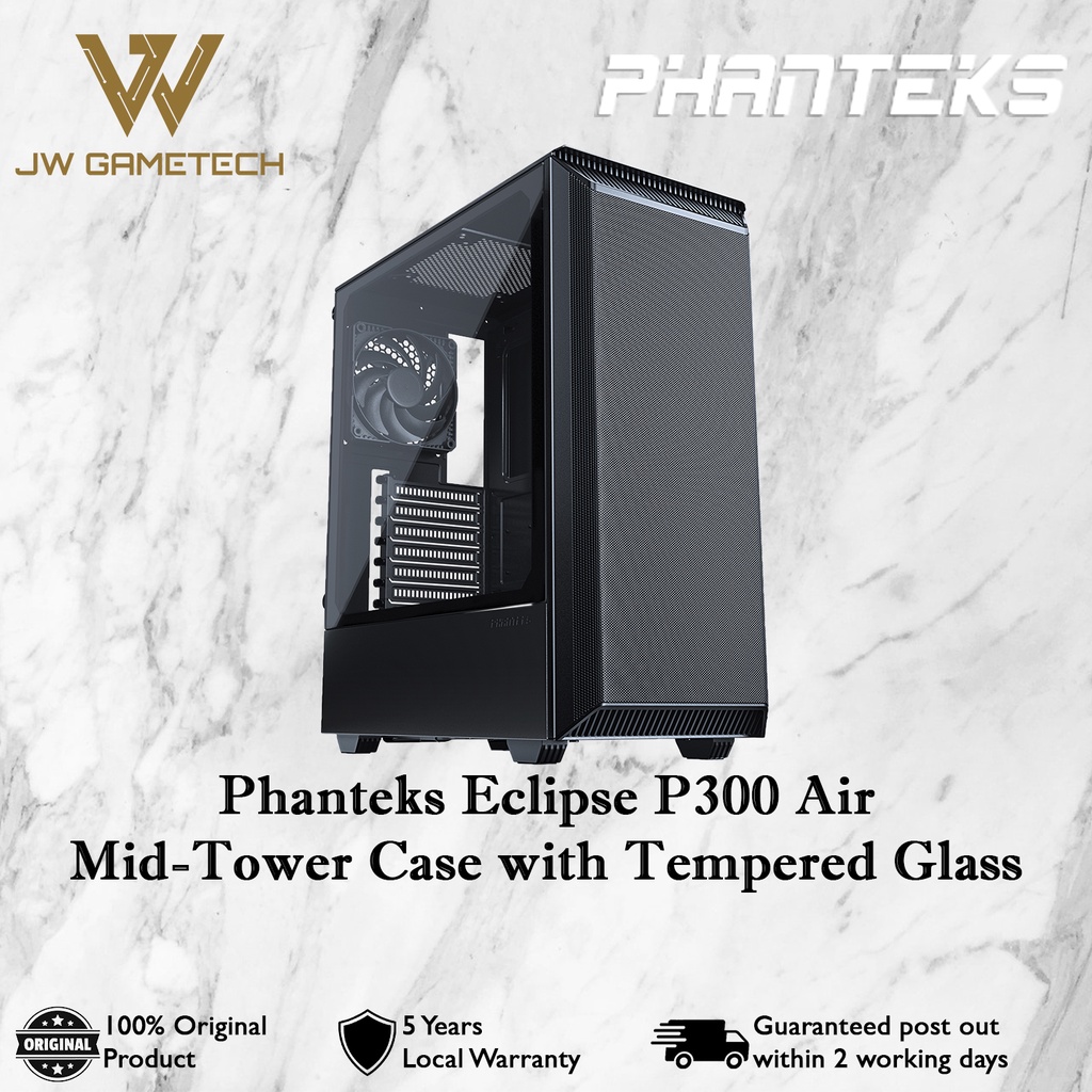 Phanteks Eclipse P300A (P300 Air) TG Mesh Editon Mid-Tower Case - Satin ...