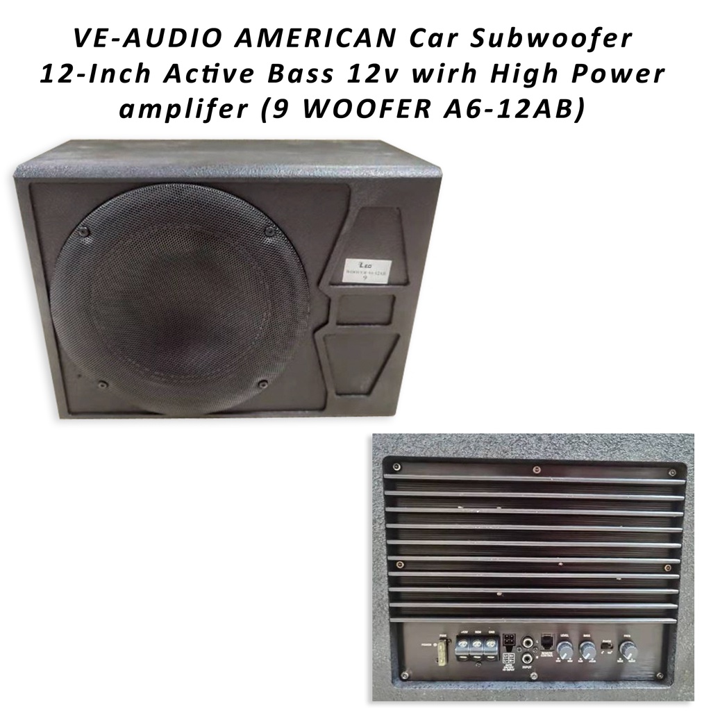 VE-AUDIO AMERICAN Car Subwoofer 12-Inch Active Bass 12v wirh High Power ...