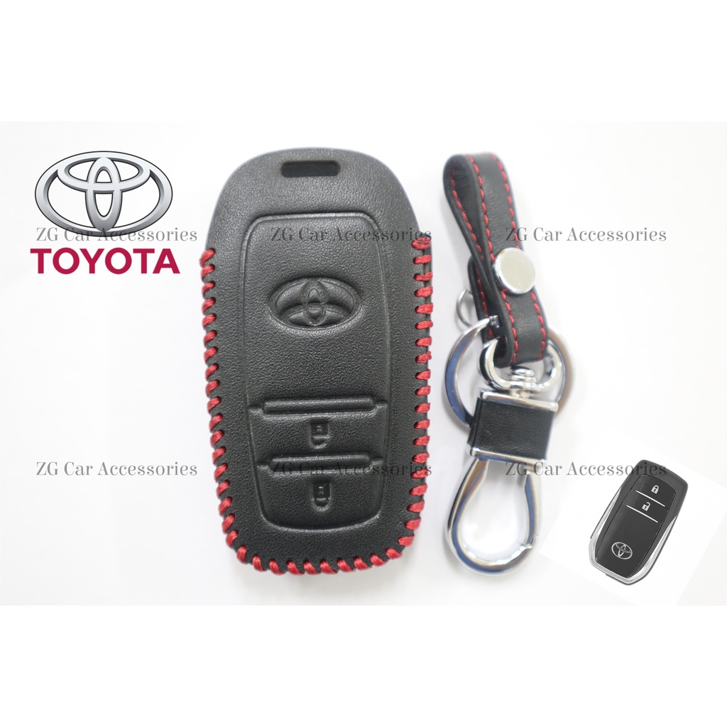 TOYOTA HILUX RENO 2016-2019 Genuine Leather Smart Key Case Cover ...